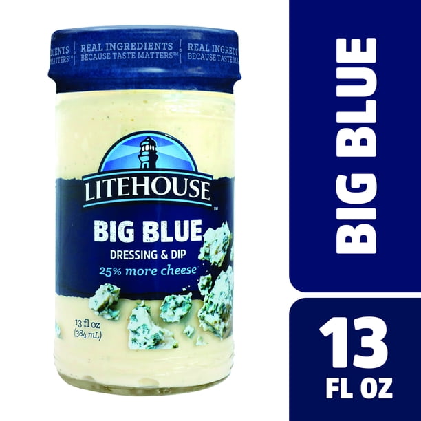 Litehouse Ultra Premium Big Blue Refrigerated Salad Dressing & Dip, 13 Fluid oz Bottle - Walmart.com