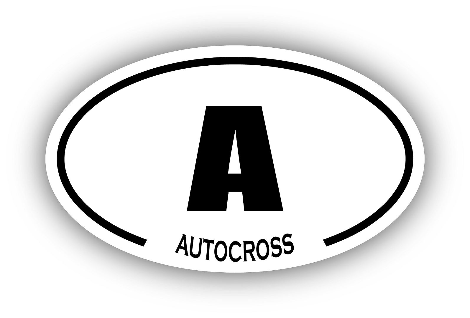 Autocross A Oval Bumper Sticker 3M Vinyl Decal 3 in x 5 in - Walmart.com