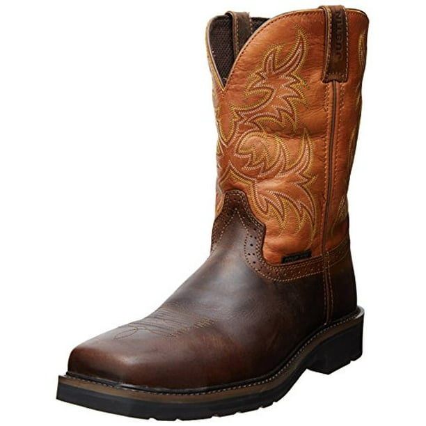 Justin Original Work Boots Men's Stampede Square Toe Composite Work ...