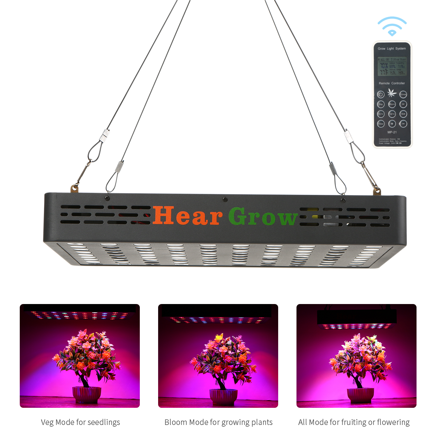 200W LED Grow Lights Full Spectrum LED Panel Grow Light Plant Growing ...