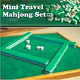 Travel Mahjong Set with Folding Mahjong Table Portable Leisure Mah Jong ...