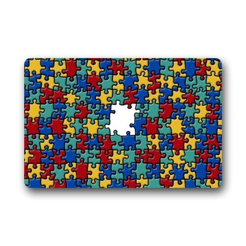 WinHome Colorful Autism Awareness Puzzle Piece Doormat Floor Mats Rugs ...