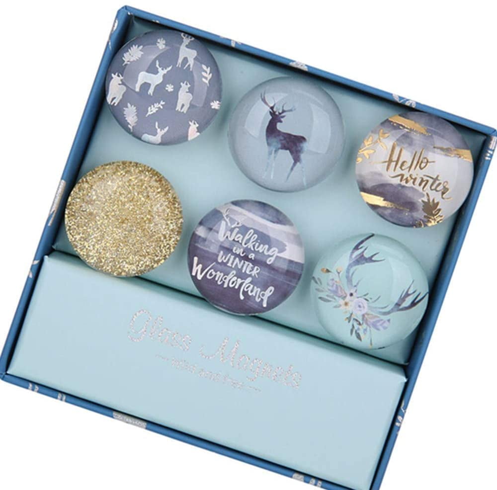 Decorative Large Magnets Glass Fridge Magnet Whiteboard Maps Round ...