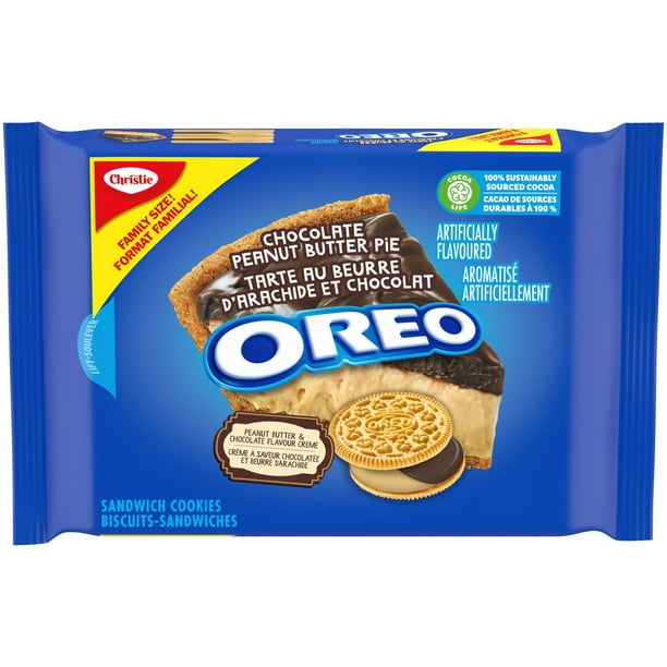 OREO Chocolate Peanut Butter Pie Sandwich Cookies, Family Size, 482.017 ...