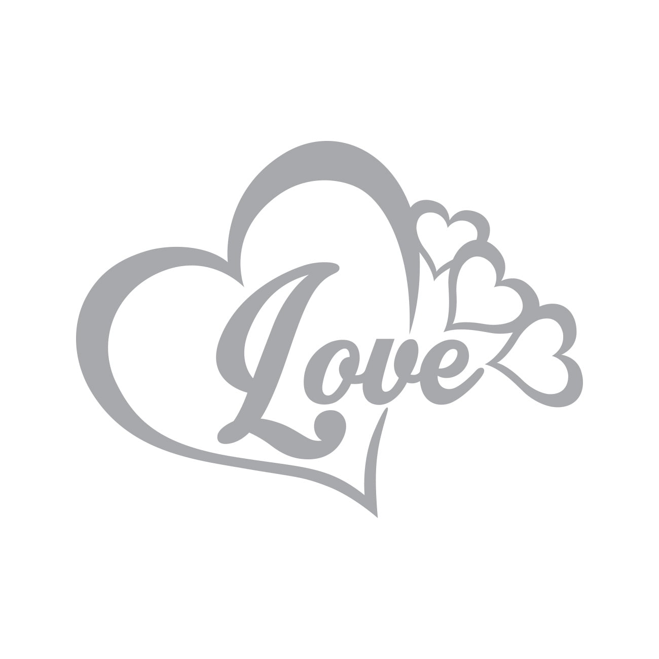 Love Heart Symbol Sticker Decal Die Cut - Self Adhesive Vinyl ...