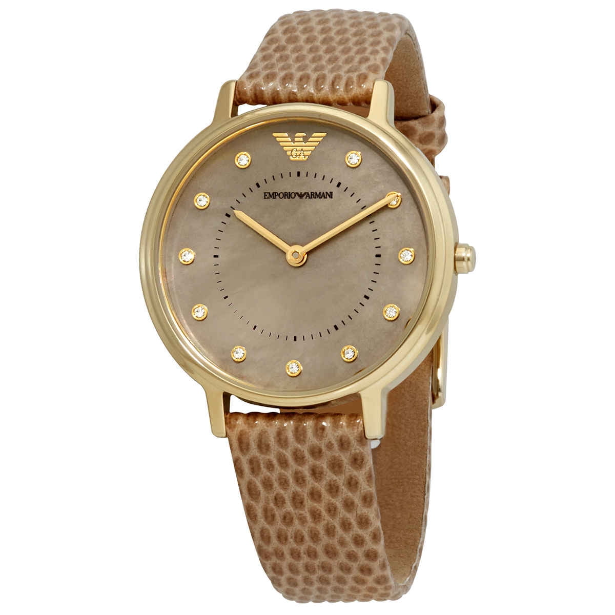 Emporio Armani Quartz Mother of Pearl Dial Ladies Watch AR11151 ...