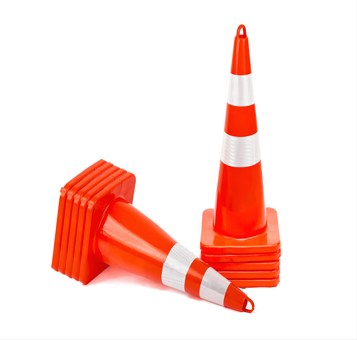 Traffic Safety Cones Set of 10, Road Parking Cones Hazard Cones ...