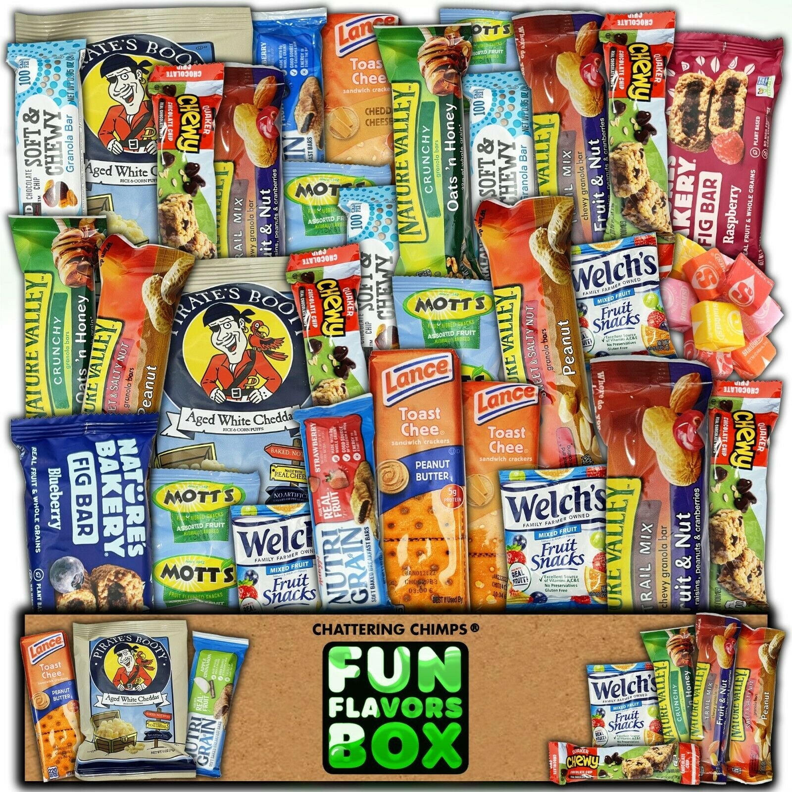 Fun Flavors Box Ultimate Healthy Snack Care Package - 45 Snacks Variety ...