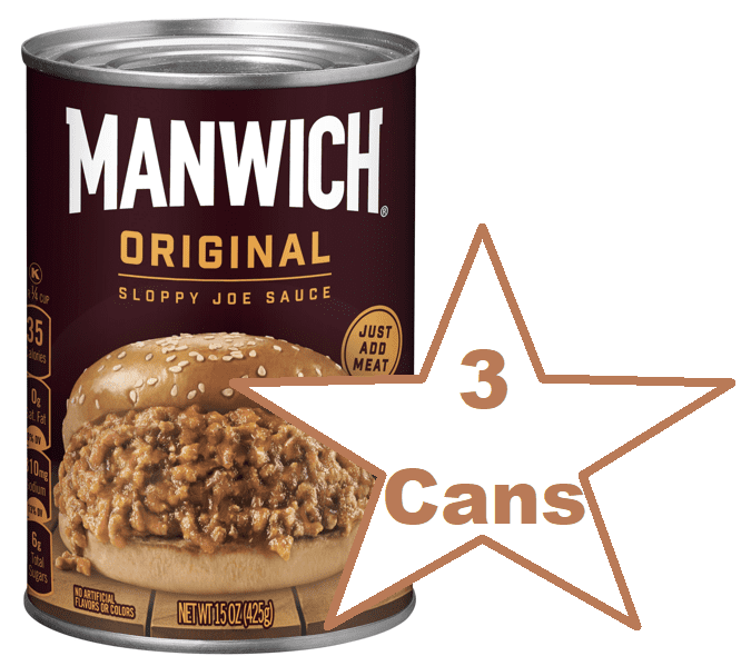Manwich Original Sloppy Joe Sauce, 15 oz, 3 Pack - Walmart.com