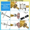 QLXAQLX 1222 Replacement Cartridge, Compatible with Moen 1222 Shower Valve, Posi-Temp Faucets ...