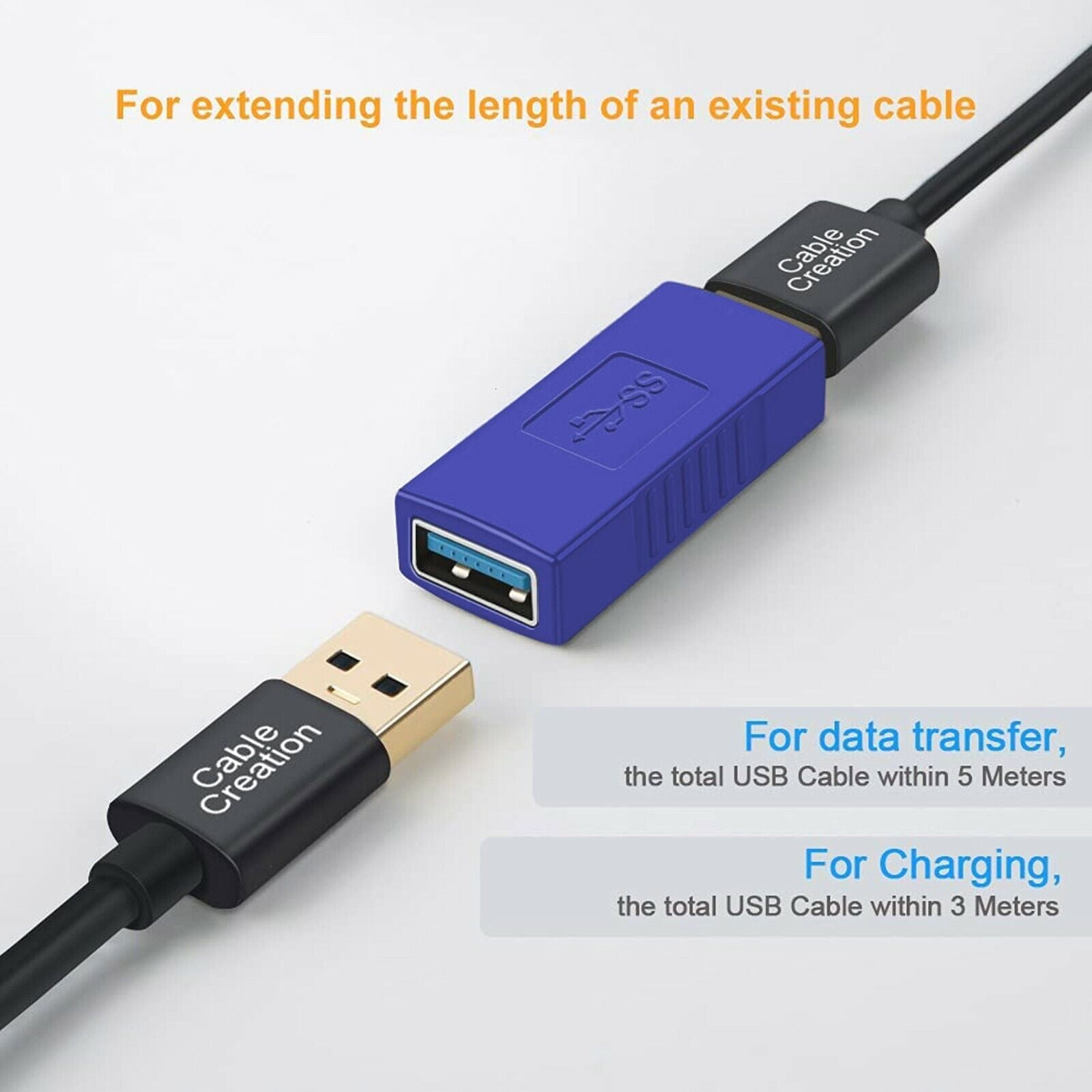 USB 3.0 Type A Female to Female Adapter Coupler Gender Changer ...