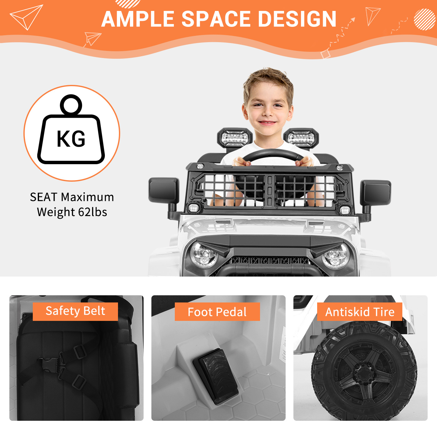 Buy Funtok Kids 12V Electric Ride on Toy Car with Remote Control ...