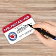 CPR and First Aid AED Certification Cards 5 pk 2.25x3.5 Plastic Wallet ...