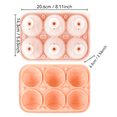 Silicone Tray Mold with 6 Large Sphere Cavities Flexible Food Grade ...