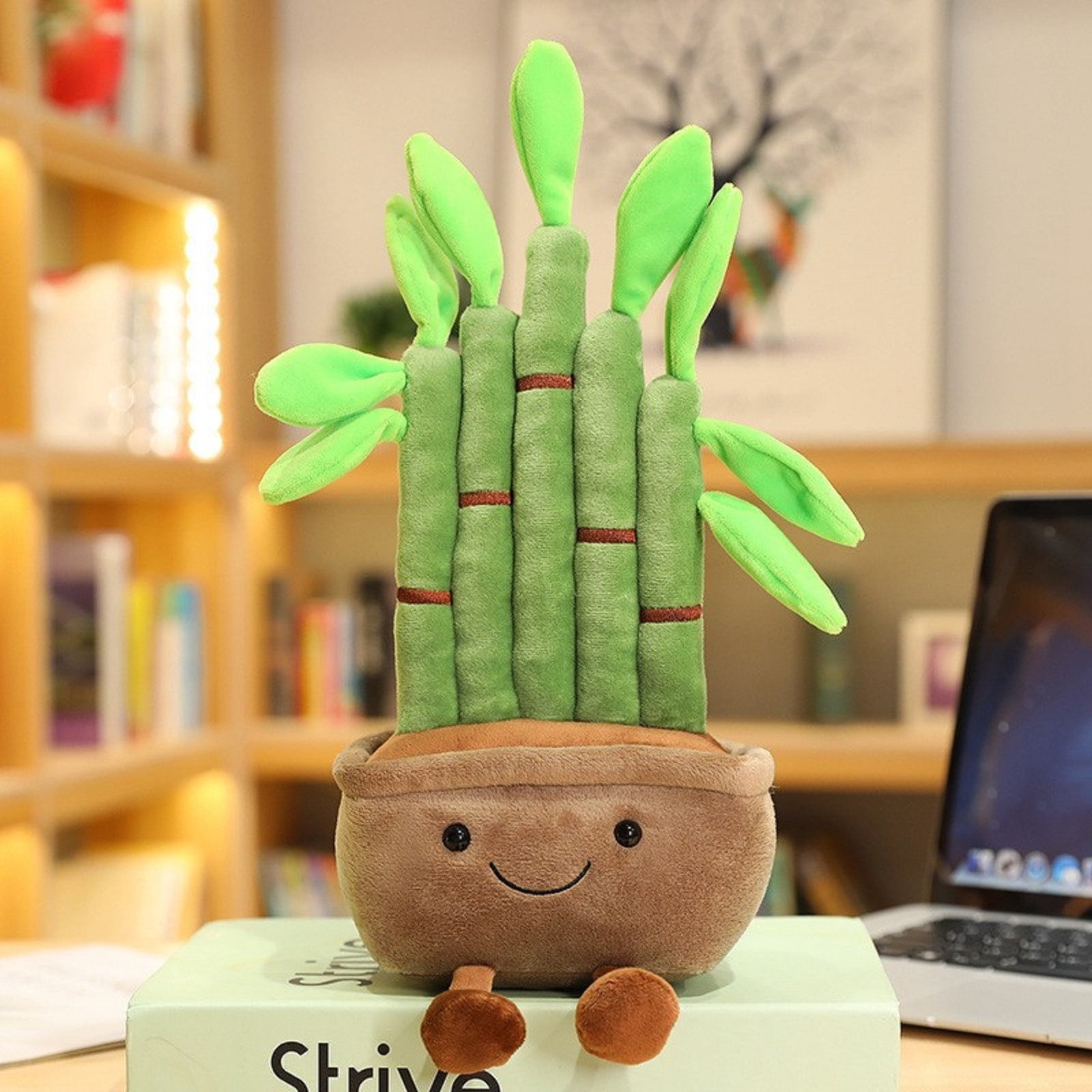 TETAIA 13 INCH Green Plant Ornament Cute Plushies,Cute Bamboo Tree ...