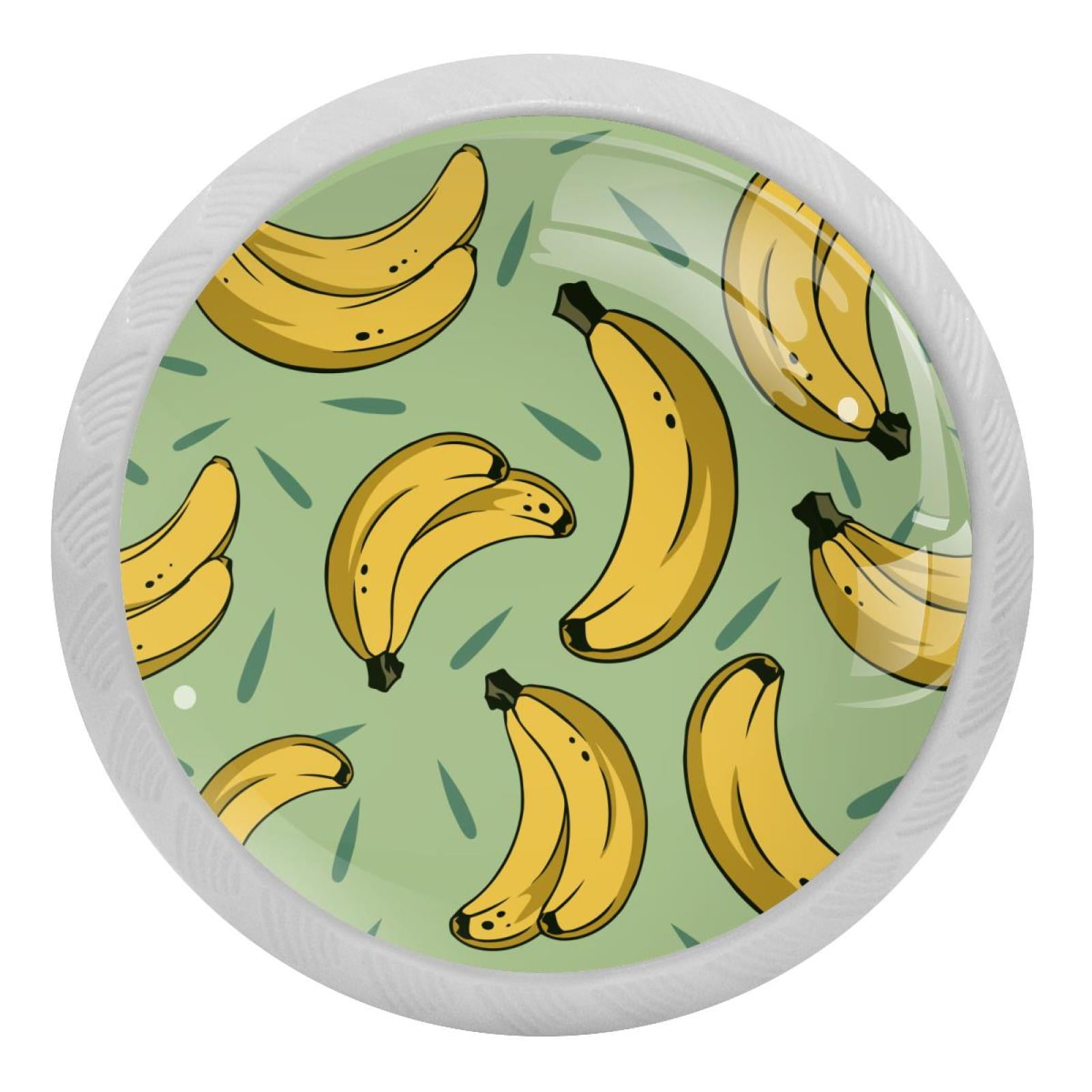 4PCS Round Yellow Banana Cabinet Fluorescence Knob Glowing in the Dark ...