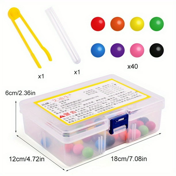 Clip Beads Test Tube Toy Color Cognitive Classification Children Logic ...