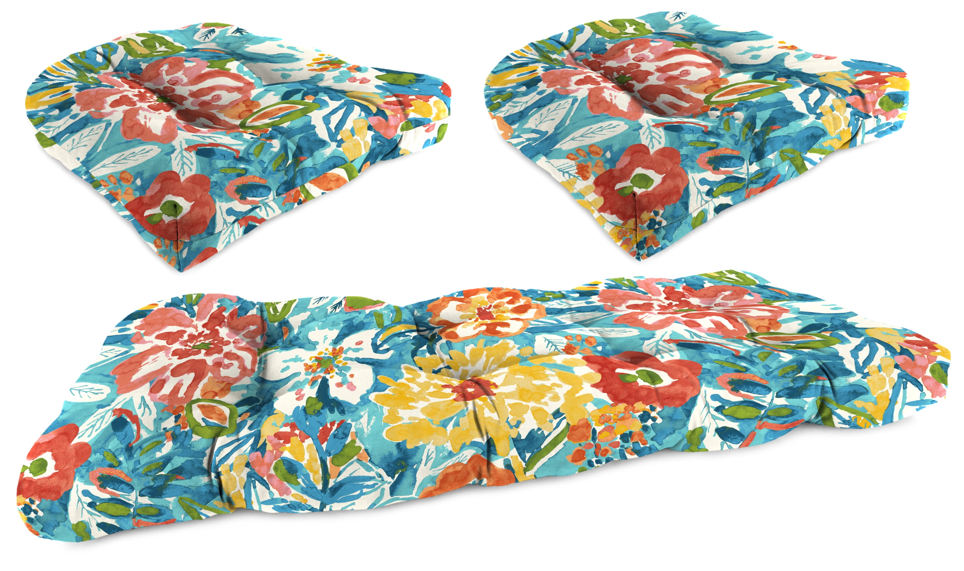 Jordan Manufacturing 3-Piece Sun River Sky Multicolor Floral Tufted ...