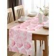 Burlap Table Runner 90 Inches Long, Watercolor Pink Ocean Shell Non ...