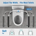 Toilet Safety Rails Stand Alone - Adjustable Detachable Toilet Safety ...
