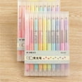 acdanc 10 Colors Erasable Highlighters Assorted Colors, Wide and Fine ...