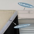 100% Blackout Adhesive Temporary Curtains No Drilling Window Shade ...