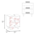 22 Inch Freestanding Bathroom Storage Cabinet with 2 Doors, Open Base ...