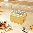 Double-Layer Insulated Lunch Box with Carrying Handle,Leakproof Bento ...