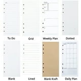 BE-TOOL 80Pcs Refill Sheets Papers 6 Hole Punched Loose-Leaf Papers A6 ...