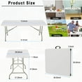 4ft Heavy Duty Portable Folding Table Plastic Dining Table Indooroutdoor White Plastic Table