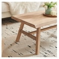 43" Farmhouse Solid Wood Coffee Table, Rustic Rectangular Center Table ...