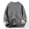 Dianli Men's Casual Color Block Long Sleeve Round Neck Sweater ...
