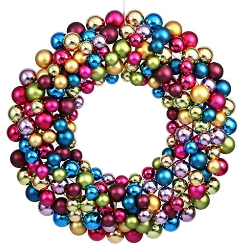 Click here for Vickerman 22 Multi-Colored Shiny/Matte Ball Wreath... prices