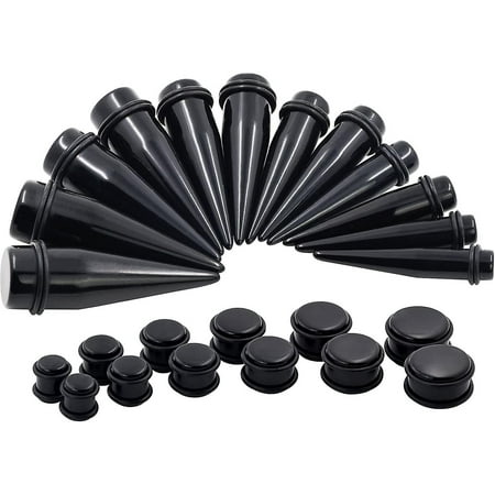 24pc Big Gauges Kit Ear Stretching 00g-20mm Acrylic Taper Plug Tunnels ...