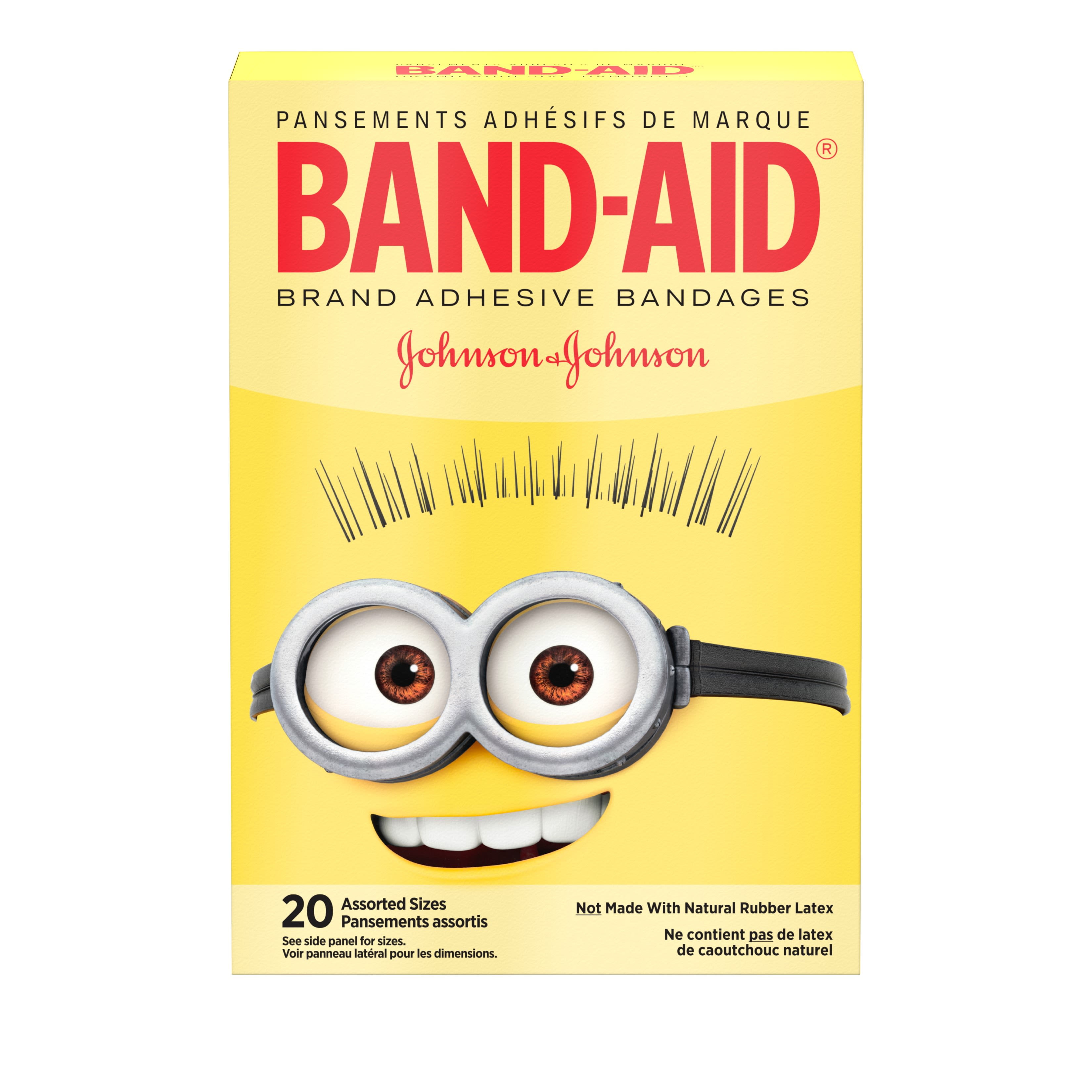 Band-Aid Bandages, Minions, Assorted Sizes 20 ct - Walmart.com ...