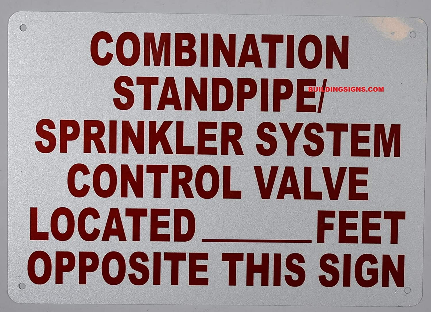 Combination Standpipe and Sprinkler System Control Valve Located FEET ...