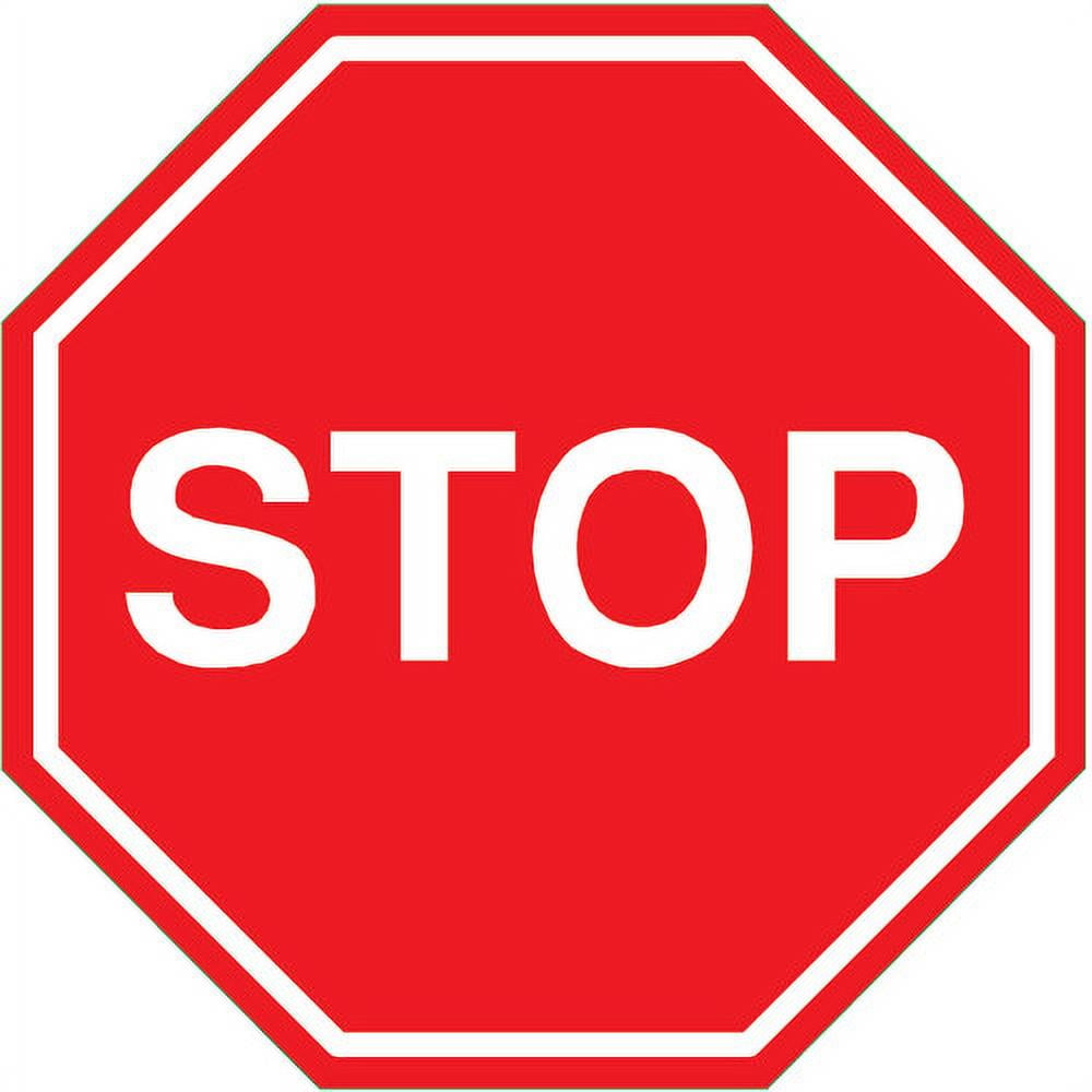 Wallhogs Stop Sign Wall Decal - Walmart.com