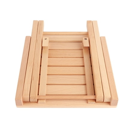 Portable Camping Wood Stool, Durable Multifunctional Folding Wood Small ...