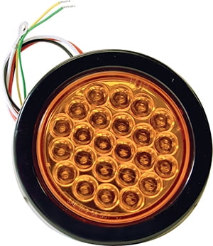 Buyers SL41AR 4" Round Amber Emergency LED Strobe 12-24V Dual Flash ...