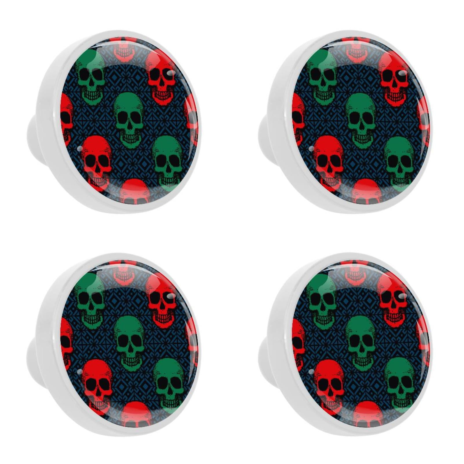 4 Pcs Skull Knobs for Kitchen Cabinet Cupboard Dresser Bookcase Drawer ...