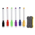 BIMZUC Magnetic Blank Whiteboard With 6 Markers and Erase Refrigerator ...