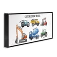 Stupell Industries Industrial Construction Trucks Black Framed Giclee ...