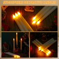 100 Pcs 8.5 Inch White LED Flameless Taper Candles Battery Operated ...