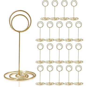 100 Pcs Premium Mini Table Number Holders and Place Cards with Gold ...