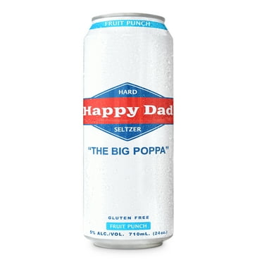 Happy Dad Hard Seltzer Grape, 5% ABV, 12 pack, 12 fl oz Aluminum Cans ...