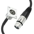 4 Pack D Type XLR Cable , Pass Through Connector, D XLR Male to Female ...