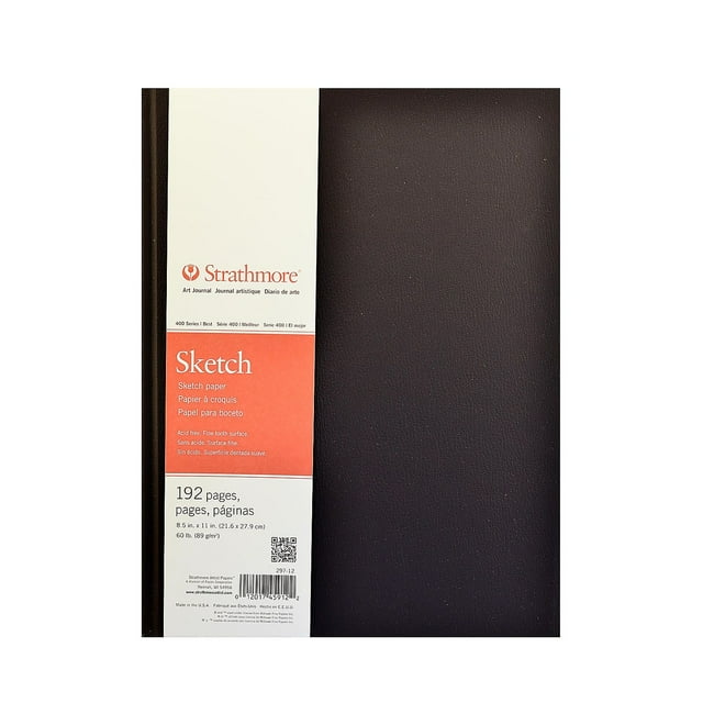 Strathmore 400 Series 8.5" x 11.5" Hard Bound Sketch Book 192 Sheets ...