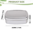 Aluminum Soap Dish with Lid, Oimcto 95×70×28mm Metal Storage Container ...