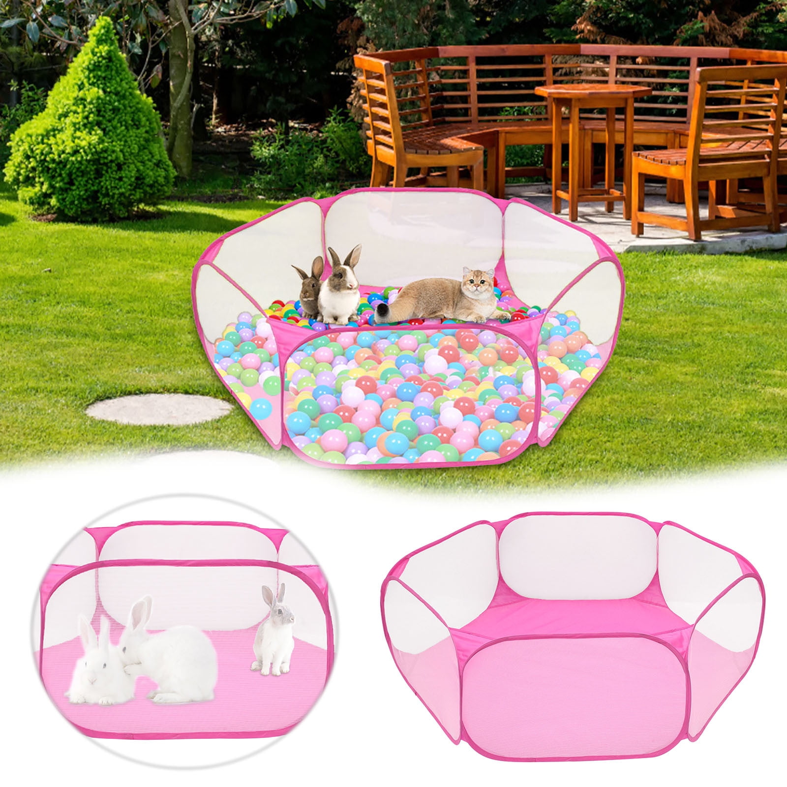 Click here for Hhsfeifuuu Pet Tent Foldable Hexagonal Fence Mesh... prices