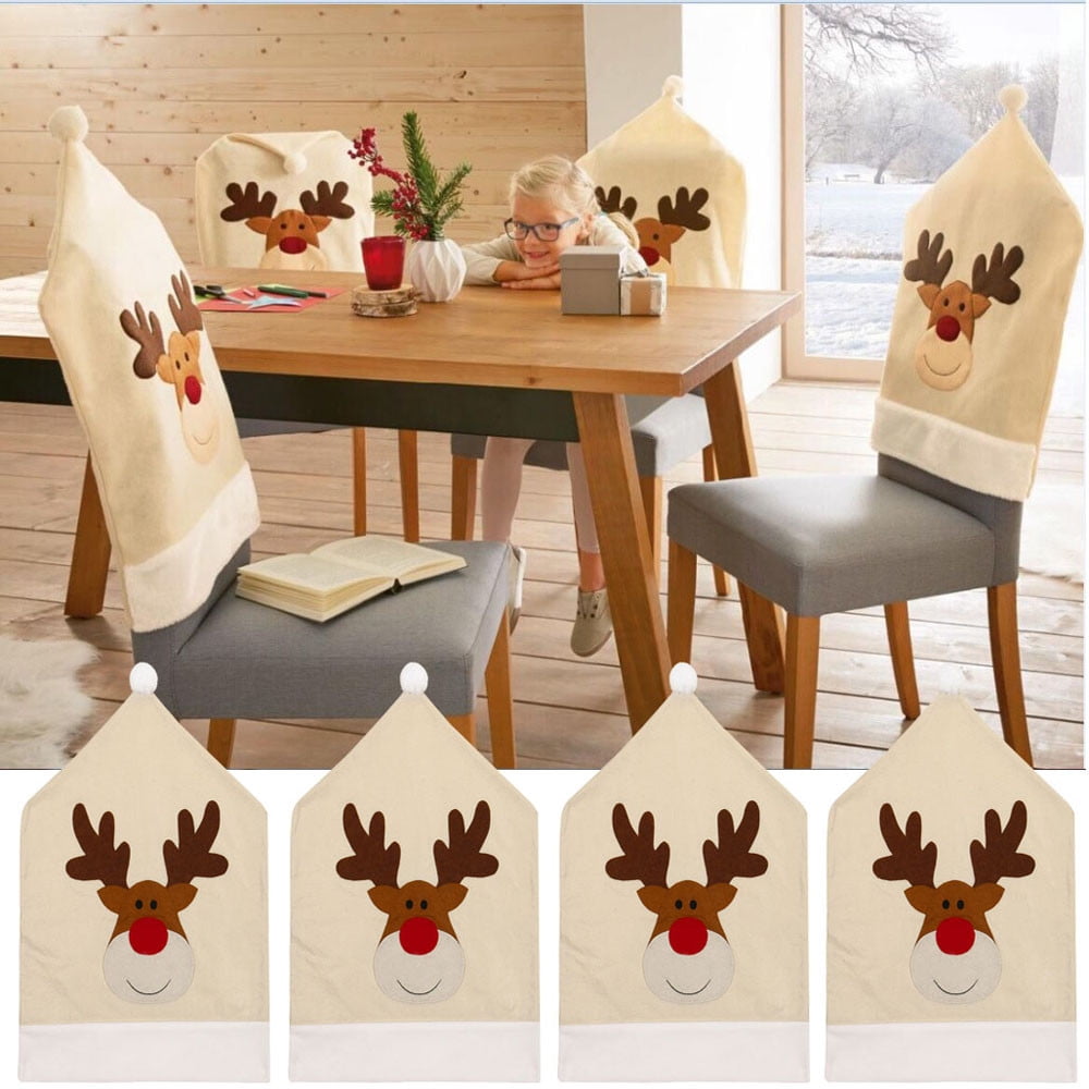 Click here for Egnmcr Chair Covers 4pc Deer Hat Chair Covers Chri... prices